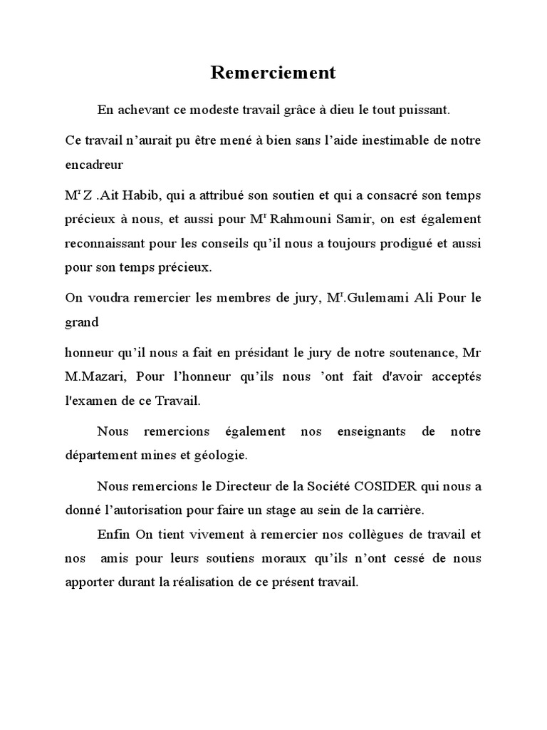 Remerciment Safia | PDF