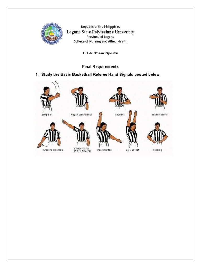 Laguna State Polytechnic University: Final Requirements 1. Study The ...