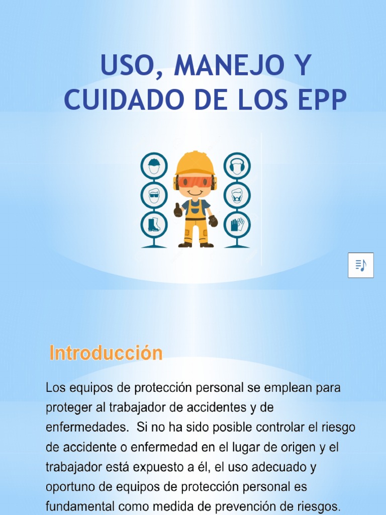 Uso, Manejo y Cuidado de Los Epp | PDF