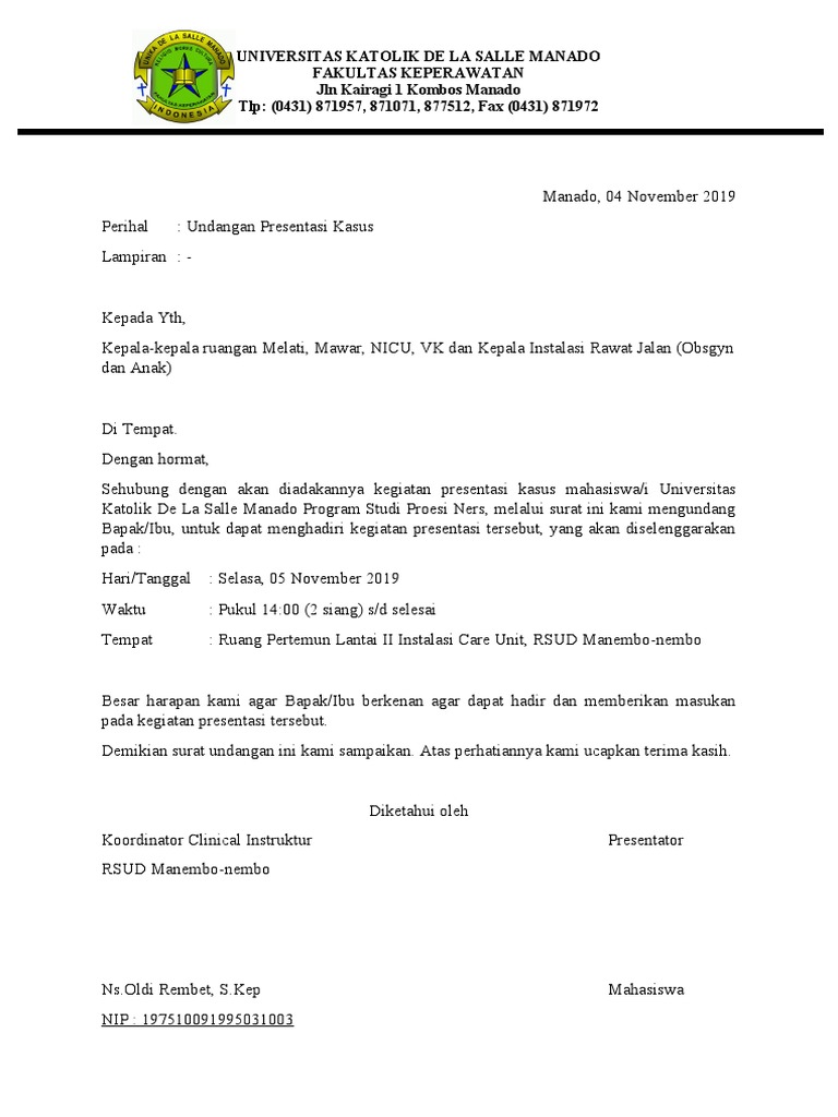 Undangan Presentasi | PDF