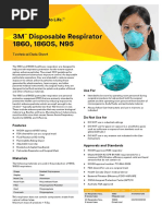 3M Disposable Respirator 1860, 1860S, N95: Technical Data Sheet | PDF ...