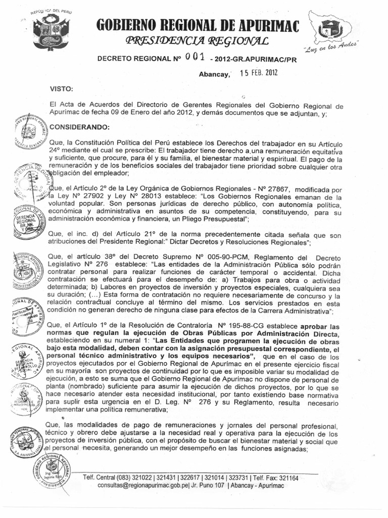 Escala Personal Plazo Determinado PDF | PDF