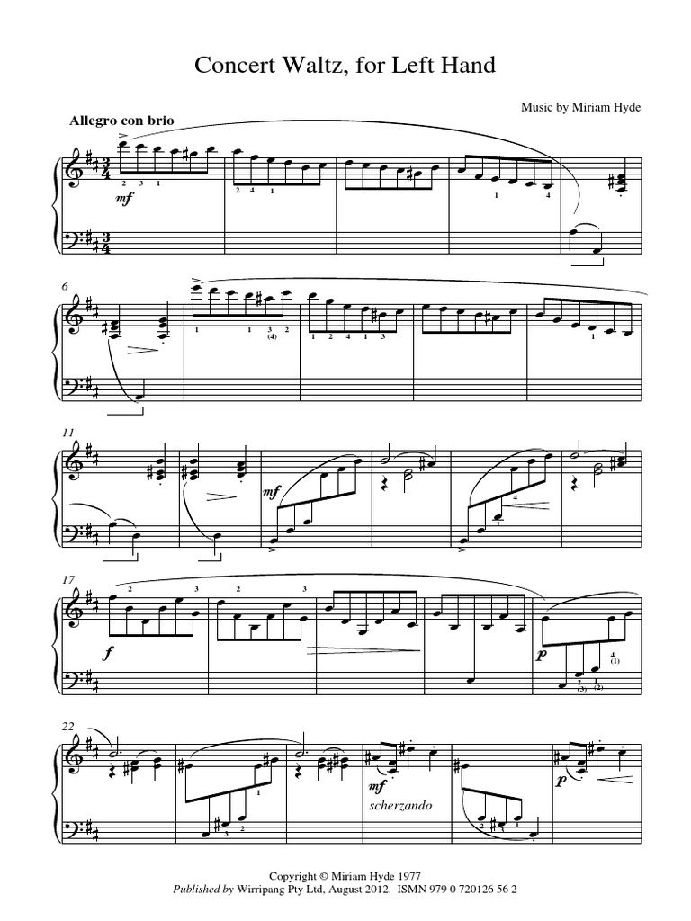 Miriam Hyde Concert-Waltz-for-Left-Hand-sheet-music | PDF