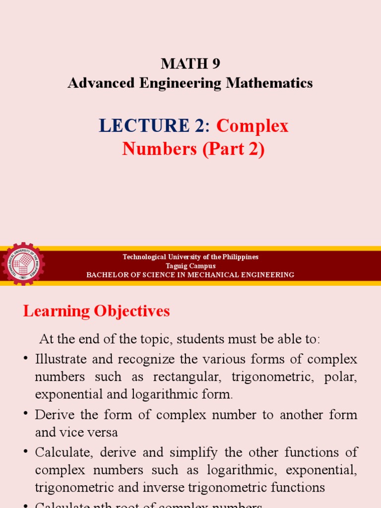 Polar, Exponential, Trigonometric and Other Forms of Complex Numbers ...