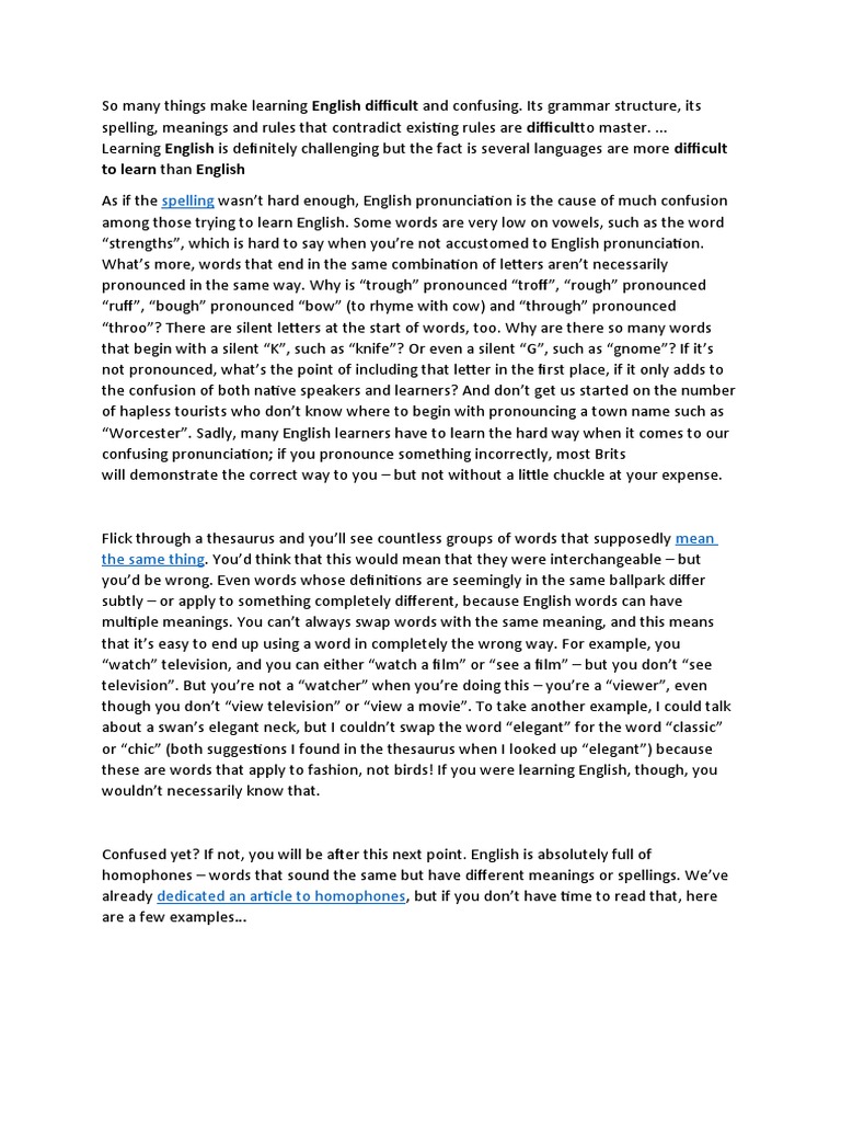 So Many Things Make Learning | PDF | English Language | Vocabulary