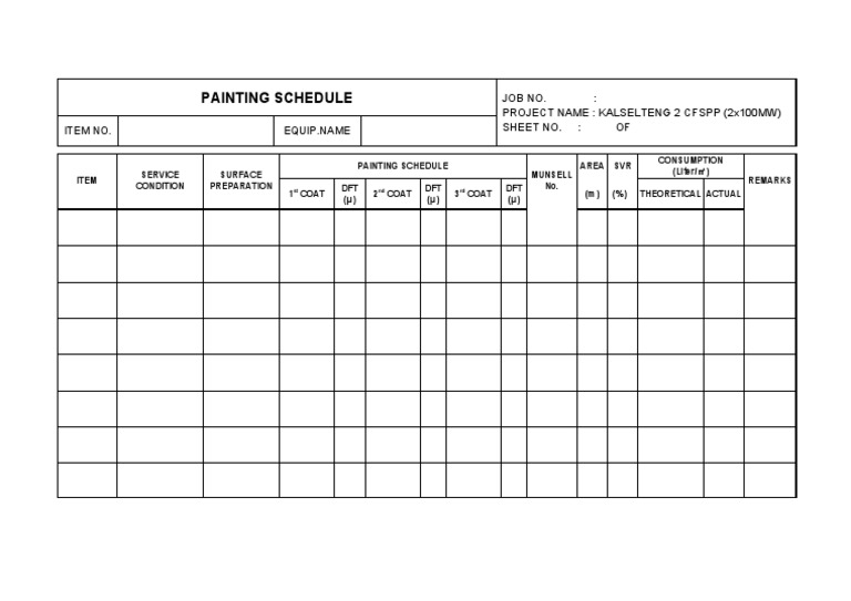 14 Painting Schedule | PDF