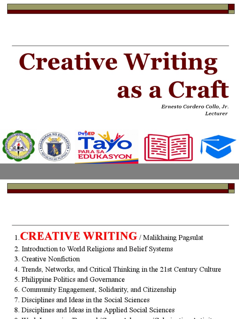 Principles of Creative Writing: An Overview of Key Concepts Related to ...