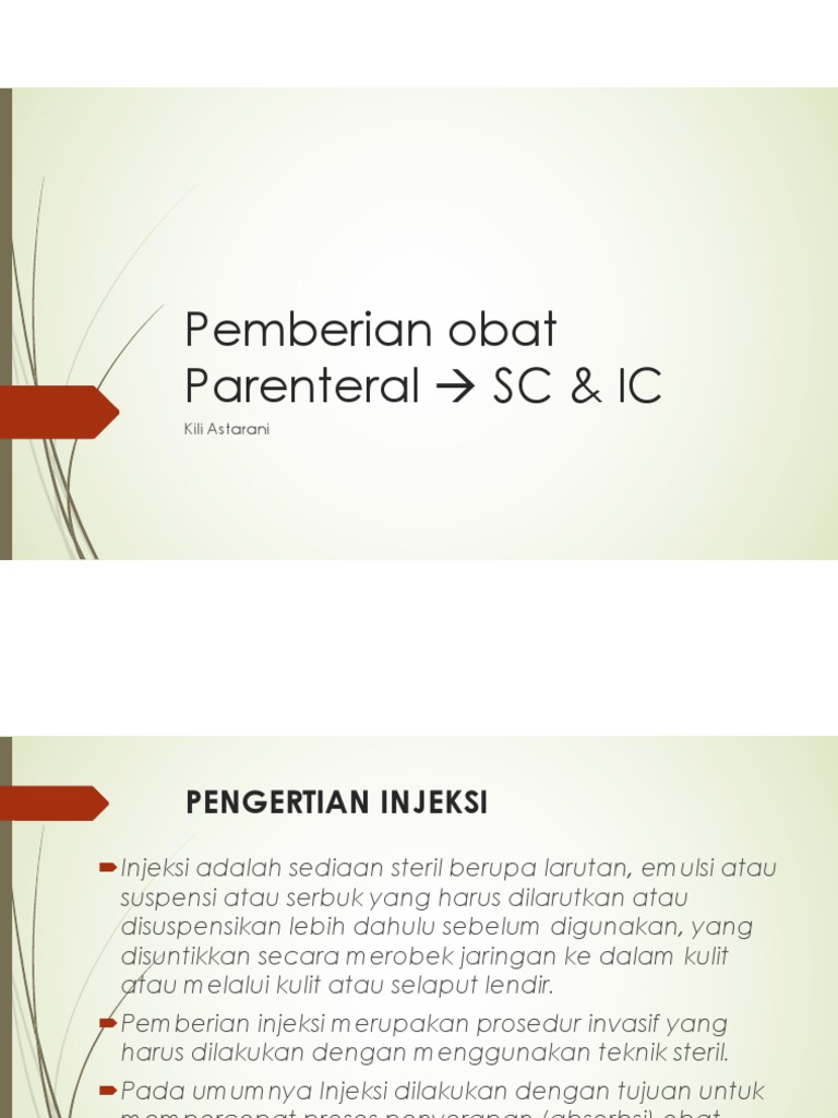 Obat SC & IC PDF | PDF