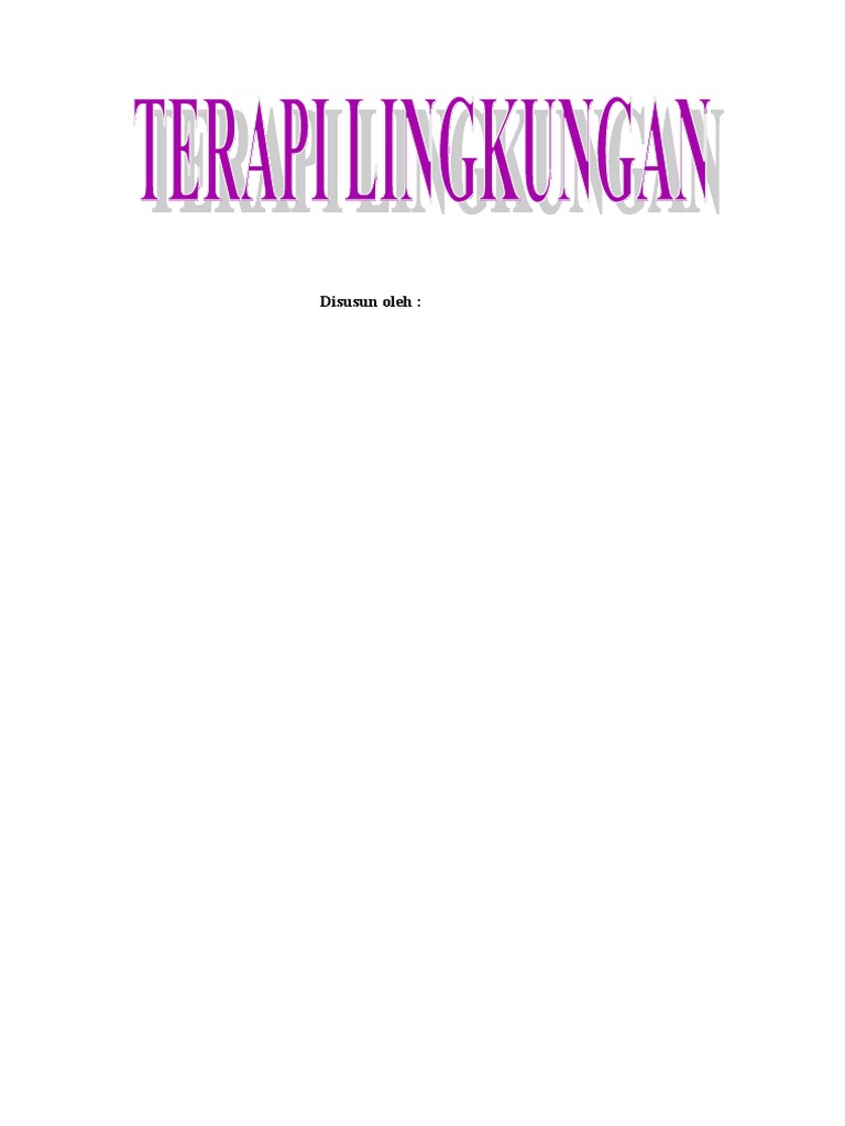 Terapi Lingkungan | PDF