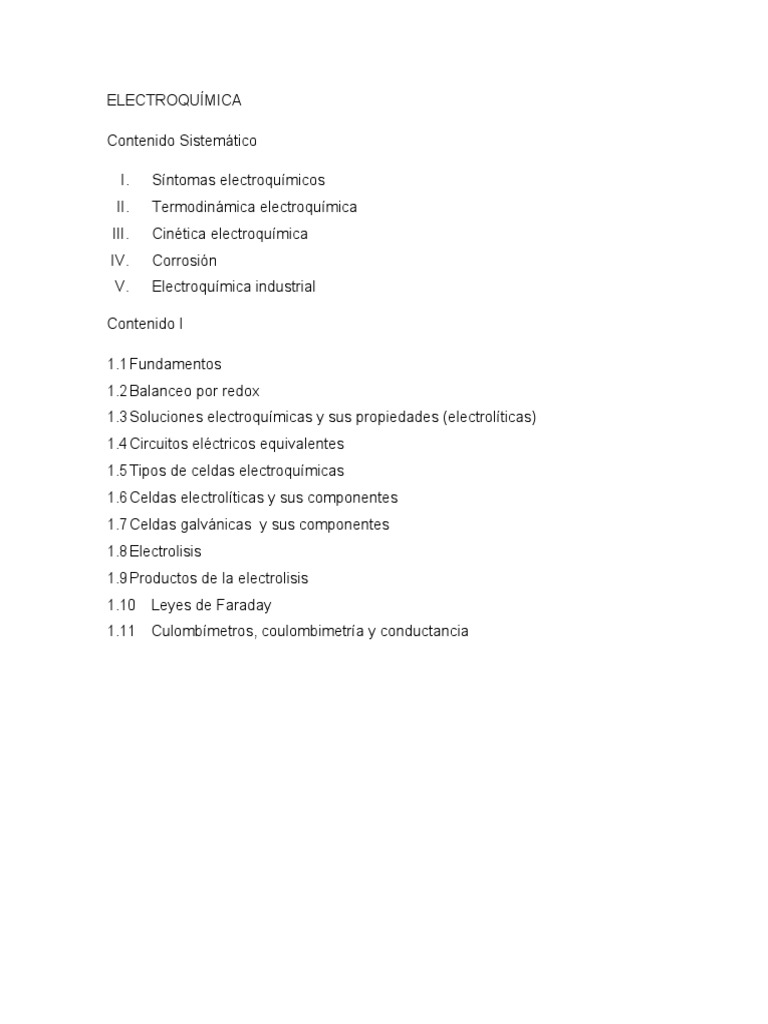 Fundamentos y aplicaciones de la electroquímica | PDF | Electroquímica ...