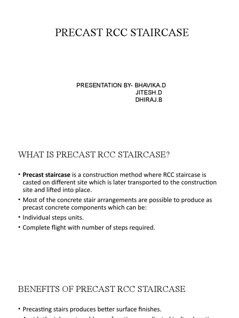 Precast RCC Staircase | PDF