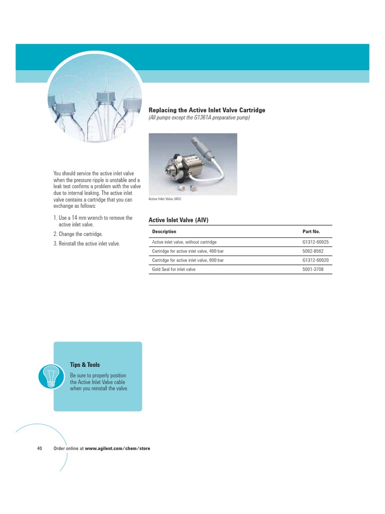 Active Inlet Valve Maintenance Guide | PDF
