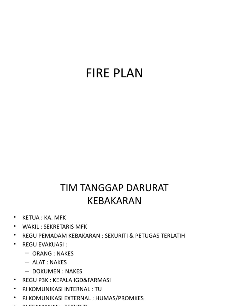 Fire Plan | PDF