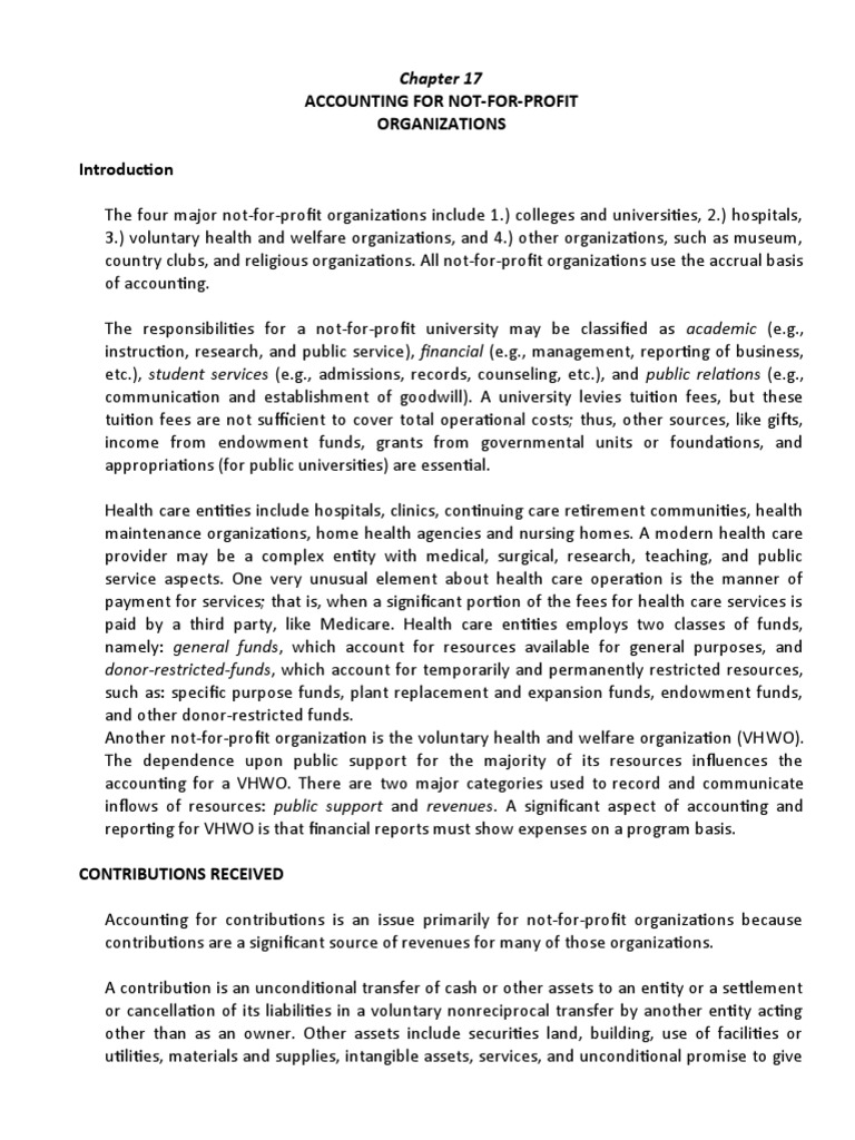 Accounting for Not-for-Profit Contributions | PDF | Revenue | Fair Value