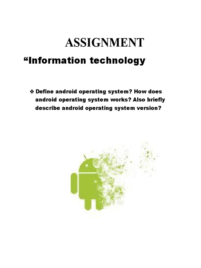 Assignment: "Information Technology | PDF | Android (Operating System) | Tablet Computer
