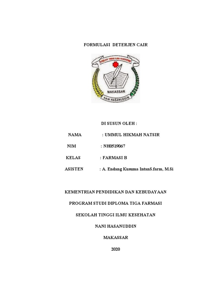 Formula Detergent Cair 2 | PDF