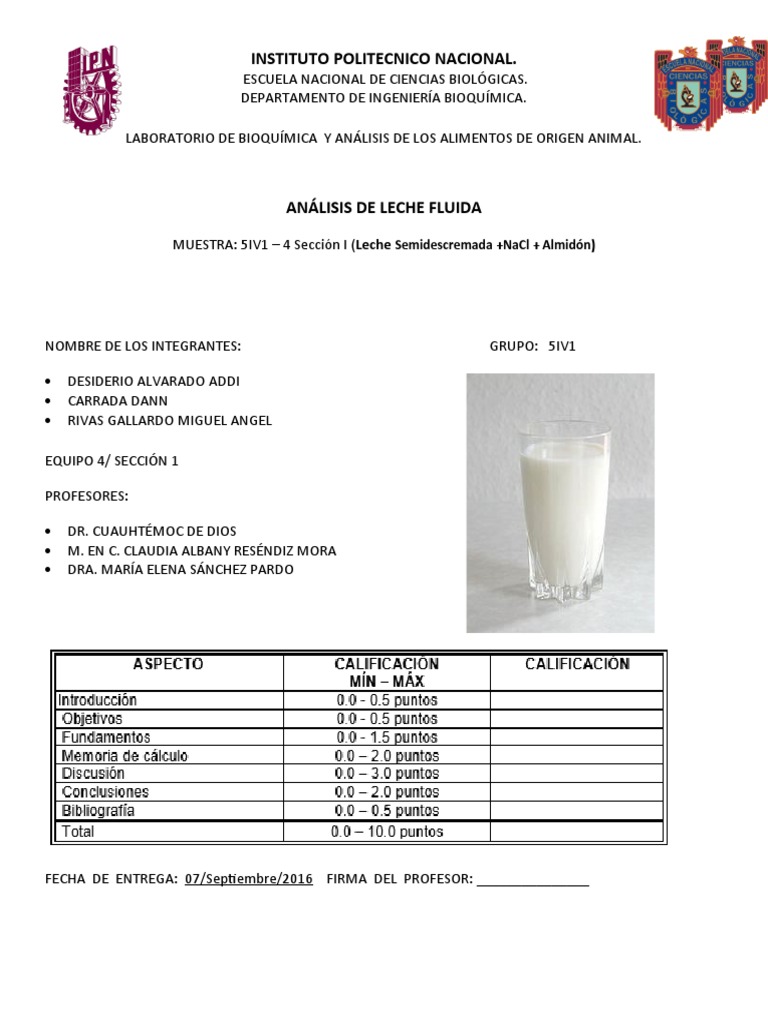 Leche Fluida | PDF | Leche | Valoración