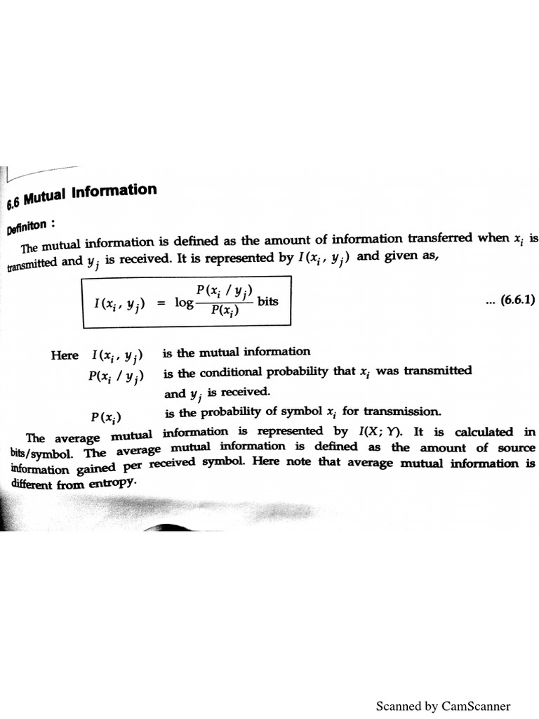 Mutual Information | PDF