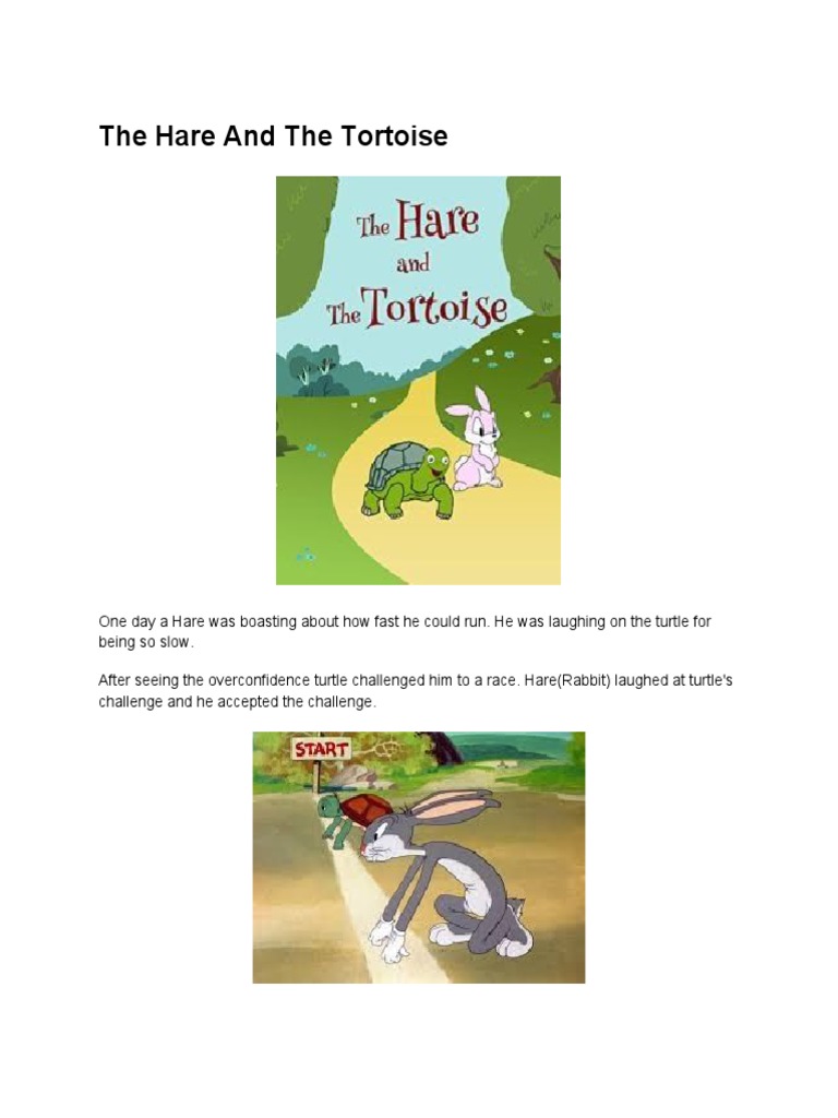The Rabbit and Tortoise Story in English PDF | PDF