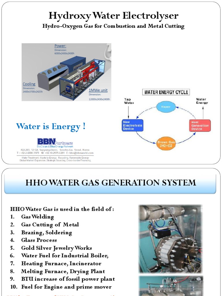 Hydroxy Water Electrolyser Hydro-Oxygen Gas For Combustion and Metal ...