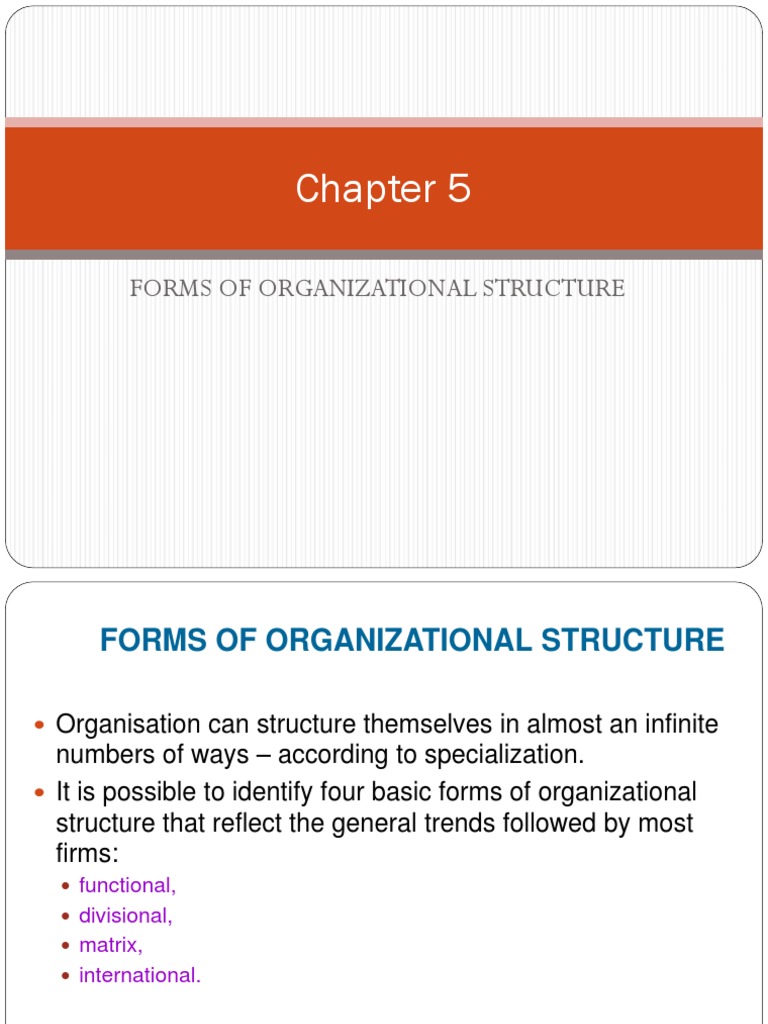 Topic 5 FORMS OF ORGANIZATIONAL STRUCTURE PDF | PDF | Organizational ...