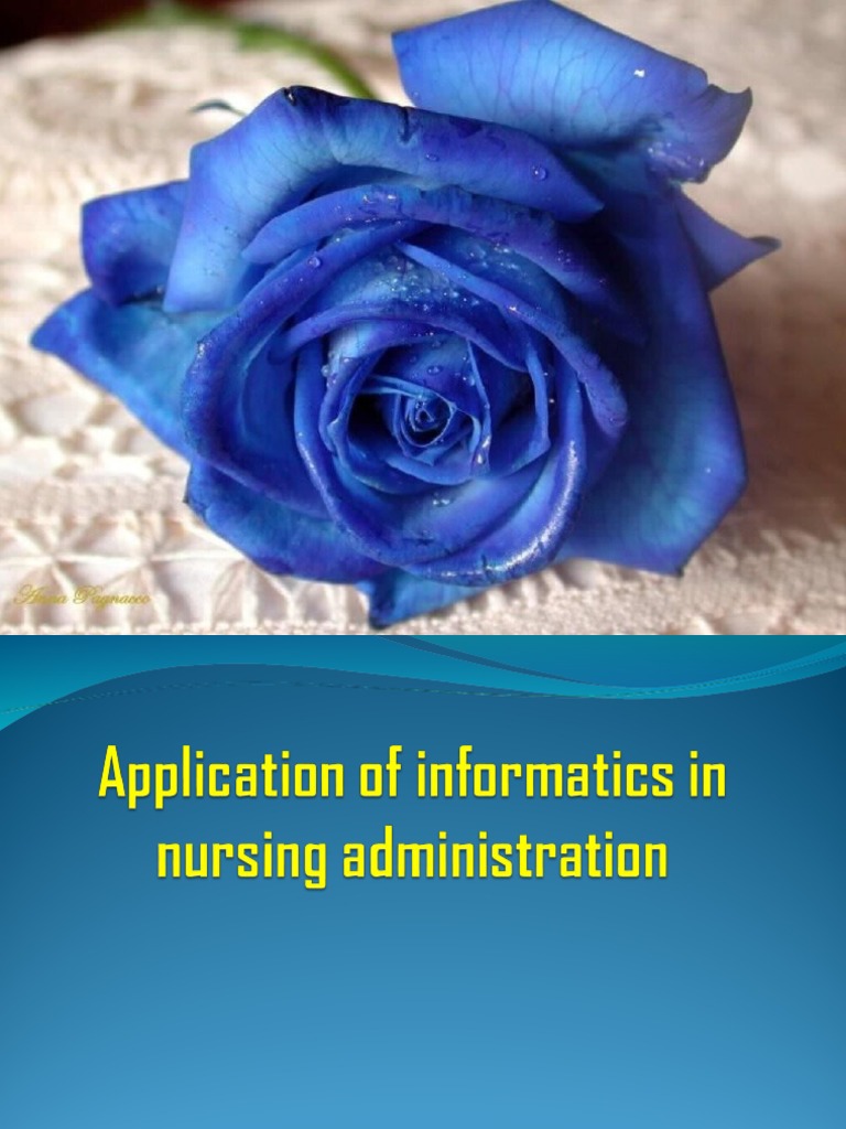 Application of Informatics in Administration | PDF | Nursing ...