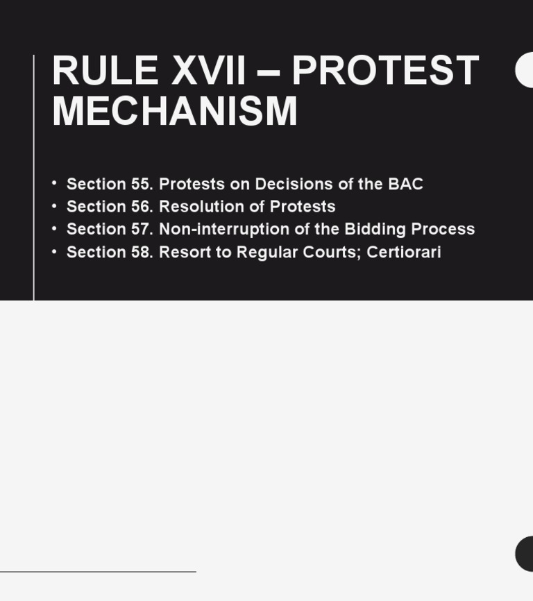 Rule Xvii - Protest Mechanism | PDF