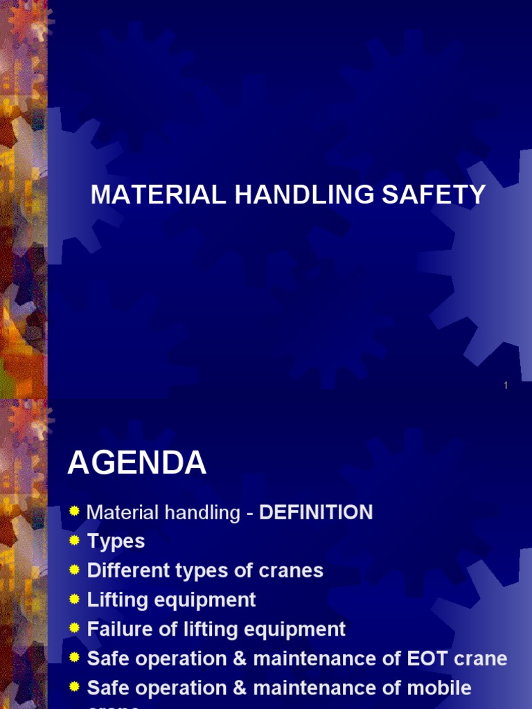Material Handling and Crane Safety Guide | PDF | Crane (Machine) | Tools
