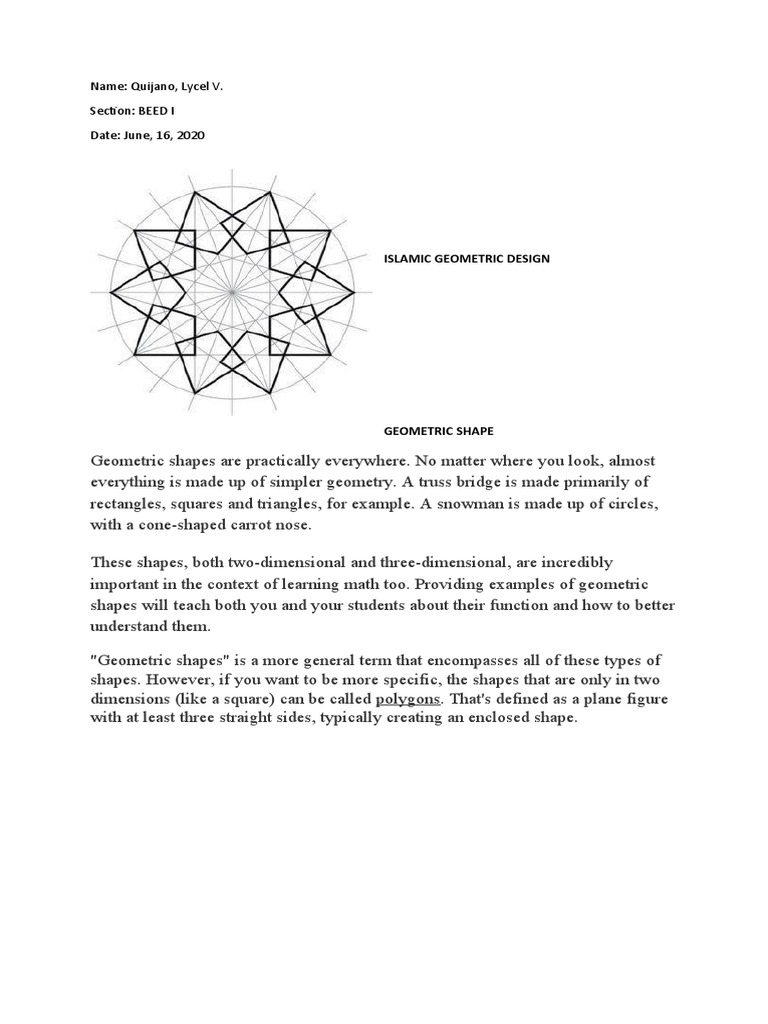 Understanding Geometric Shapes | PDF