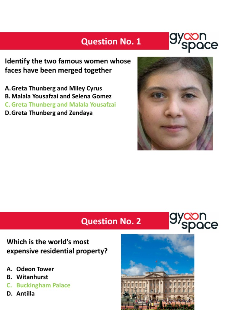 Question No. 1: Identify The Two Famous Women Whose Faces Have Been ...