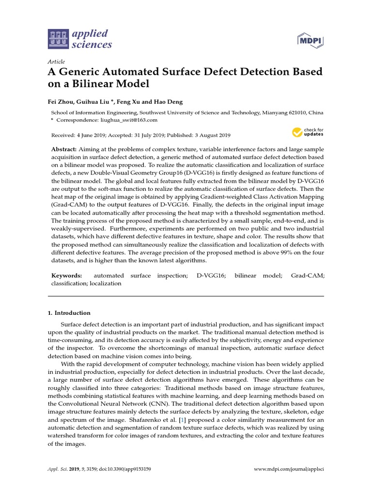 A Generic Automated Surface Defect Detection Based Pdf Pdf Image Segmentation Deep Learning