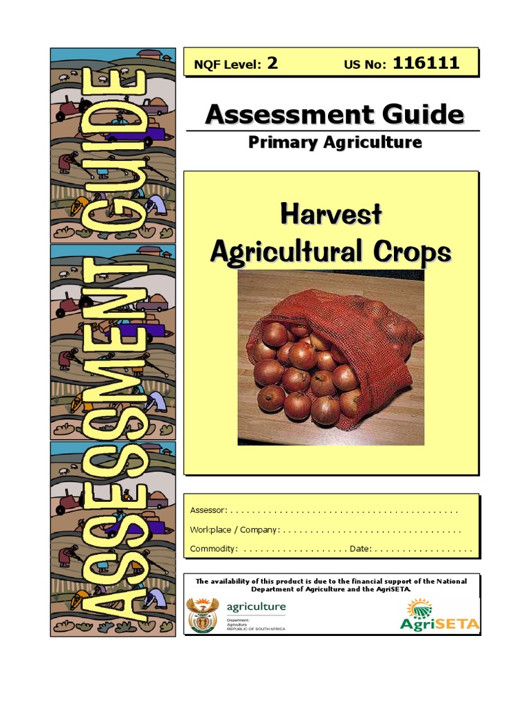 Harvest Agricultural Crops Assessment Guide Primary Agriculture Harvest ...