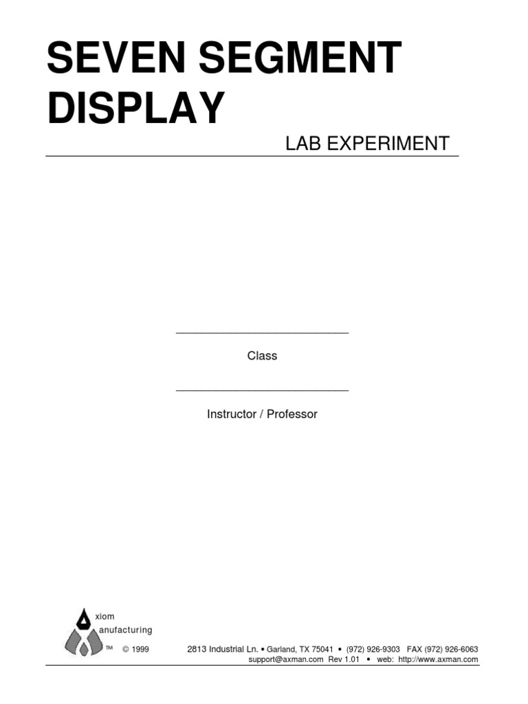 Seven Segment Display Lab Experiment | PDF | Binary Coded Decimal | Electronic Engineering