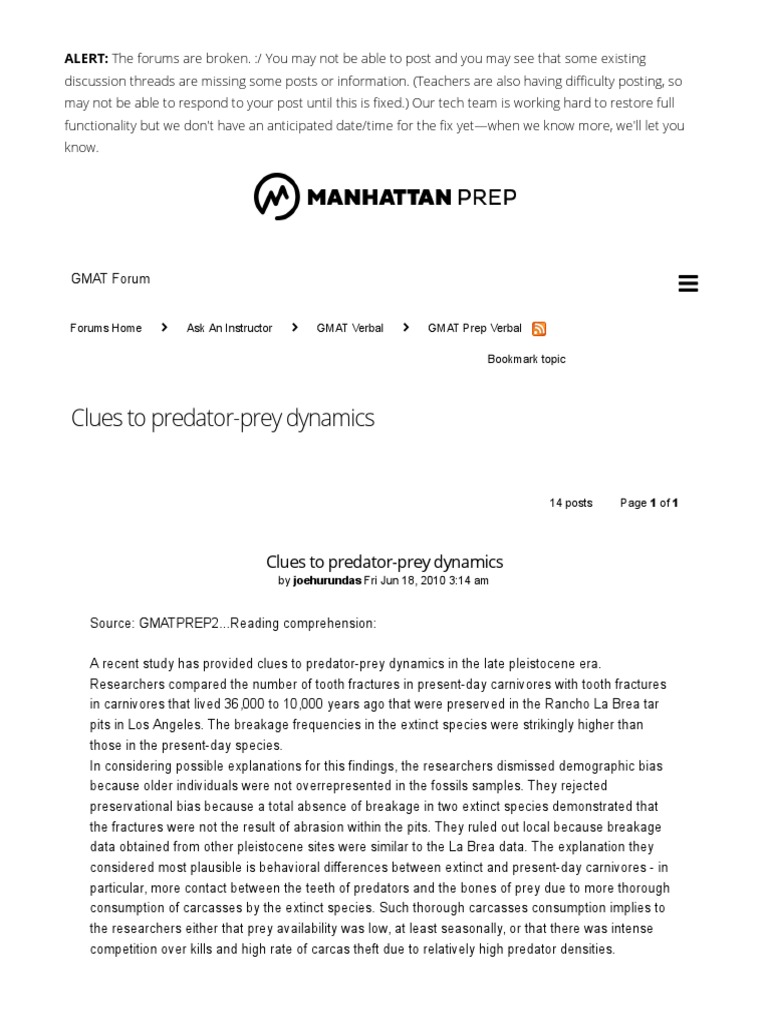 A Recent Study Has Provided Clues To Predator-Prey Dynamics 1 ...