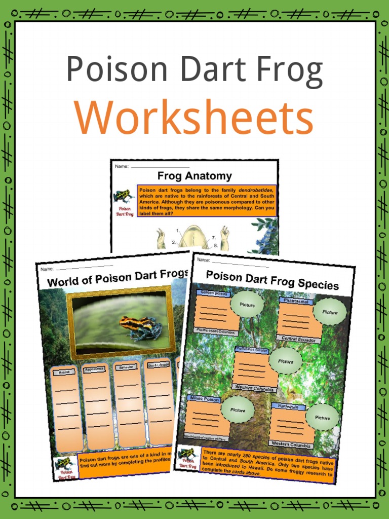 Sample Poison Dart Frog Worksheets PDF | PDF | Frog | Predation