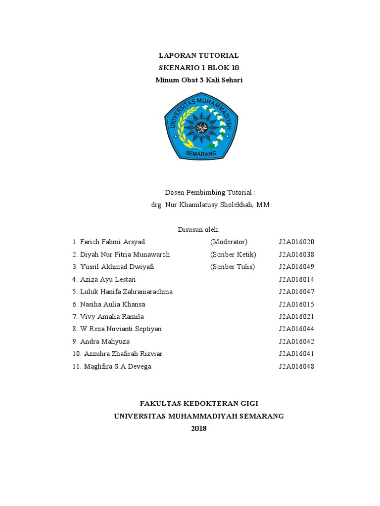 Laporan Tutorial Skenario 1 Blok 10 | PDF