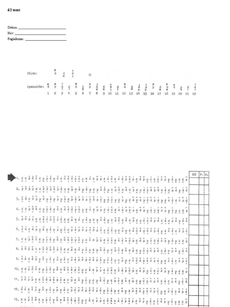 d2 Teszt | PDF