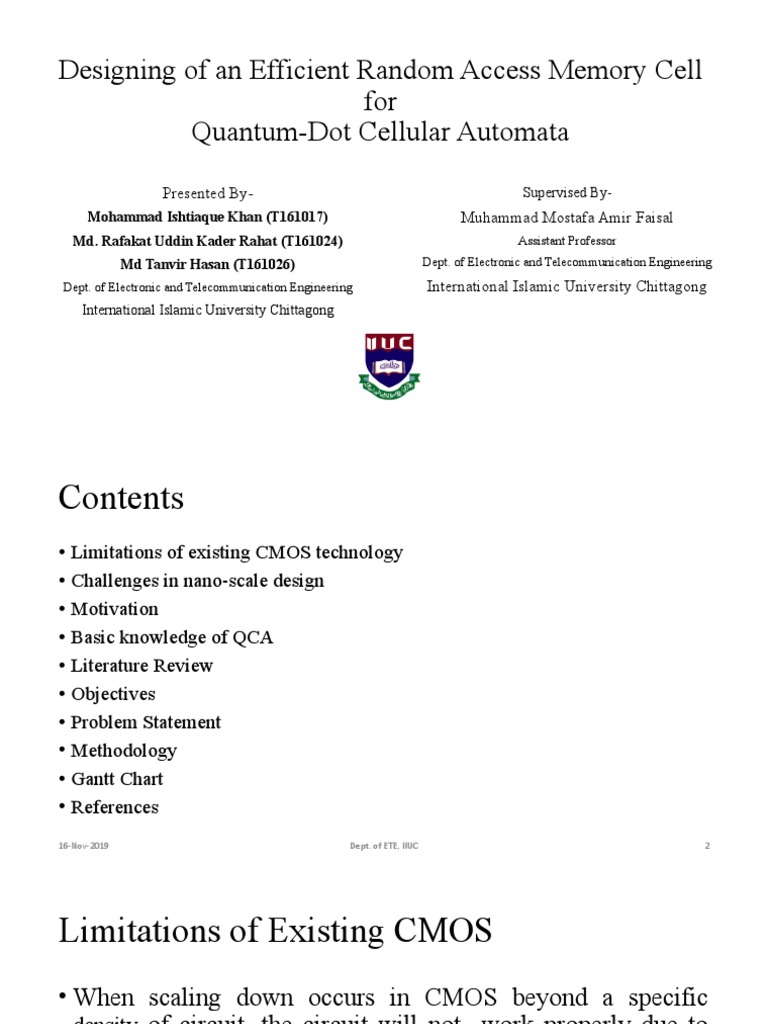 Efficient QCA RAM Cell Design | PDF | Computer Engineering ...