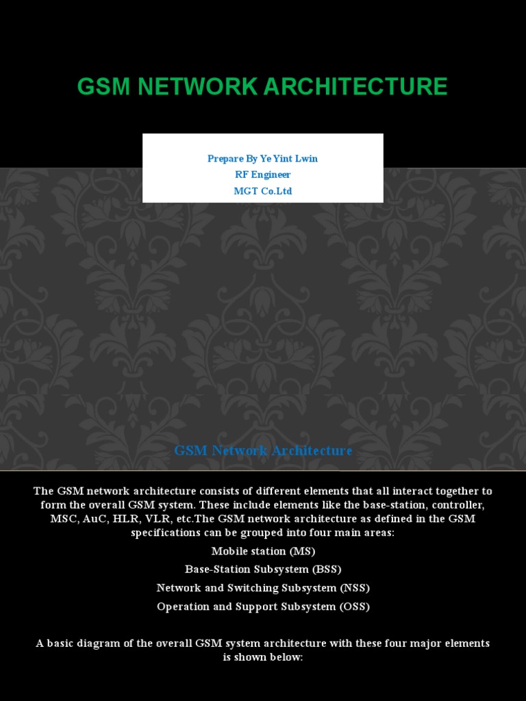 GSM Network Architecture Overview | PDF | Radio Resource Management ...