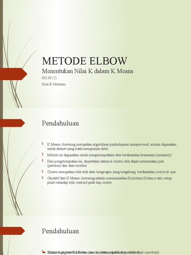 HO-12 Metode Elbow | PDF