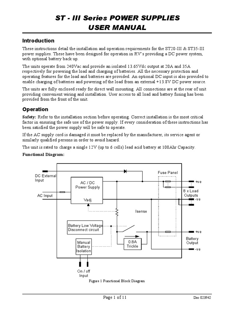 ST III User Manual D | Download Free PDF | Power Supply ...