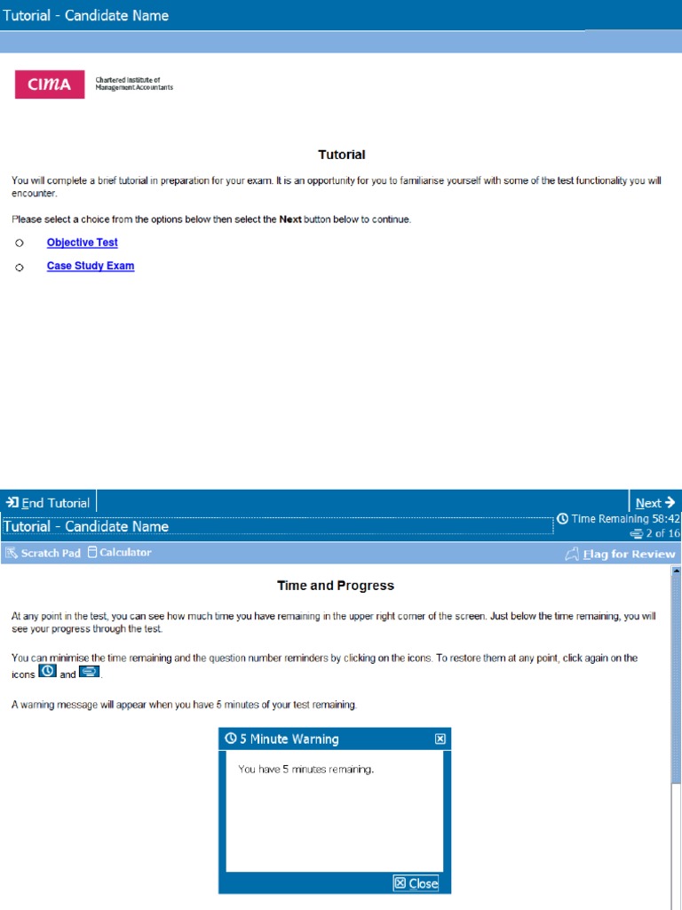 Cima-Tutorial - Screen Guide | PDF