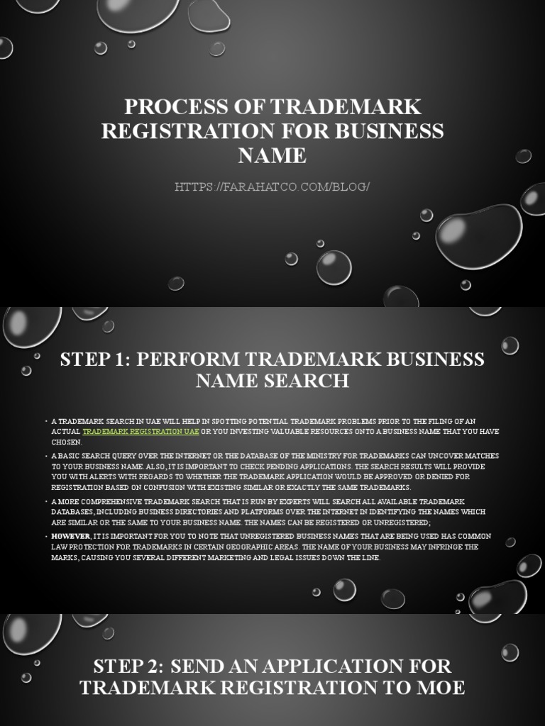 Process of Trademark Registration For Business Name | PDF | Trademark ...