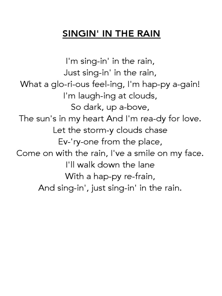 Singin' in The Rain - TEXT PDF | PDF
