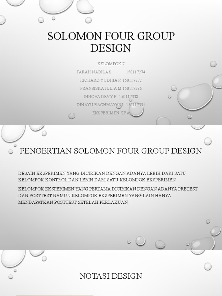 Kel 7 - Pendidikan - Solomon Four Group Design | PDF