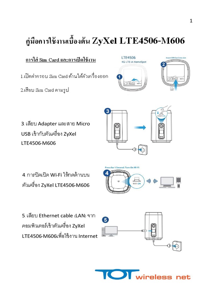 TOT Wifi Indoor Router Manual | PDF