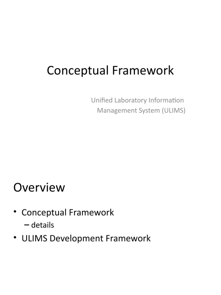 Conceptual Framework: Unified Laboratory Information Management System ...