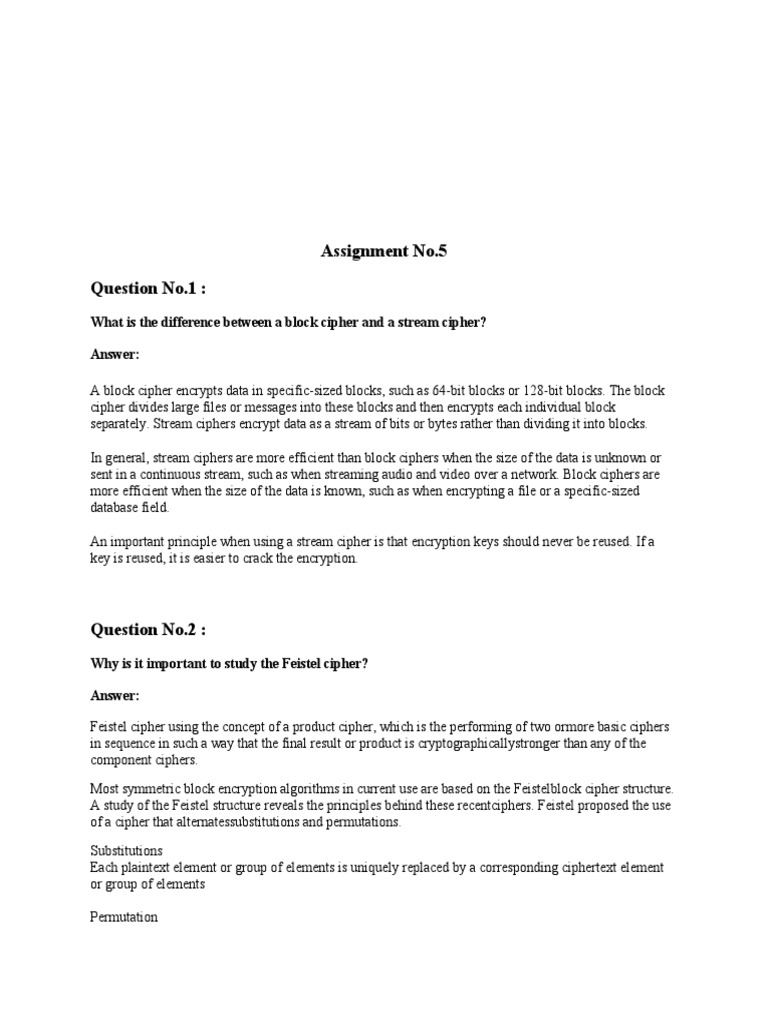 Block vs. Stream Ciphers Explained | PDF | Cipher | Cryptography