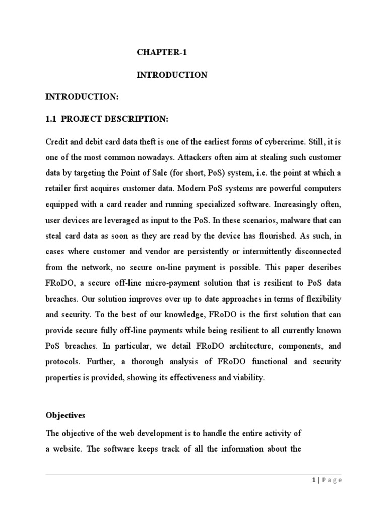 Chapter-1 1.1 Project Description | PDF | Internet Protocols | Java (Programming Language)