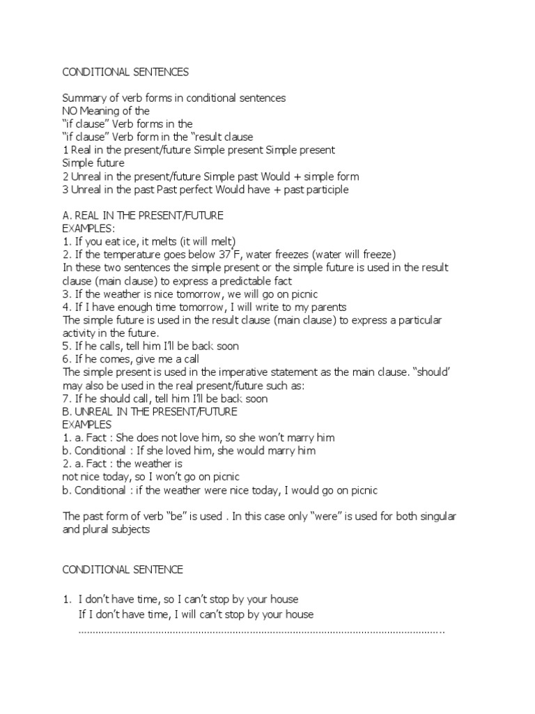 THE EXERCISE OF CONDITIONAL SENTENCE FOR 4th STUDENTS | PDF | Grammar ...